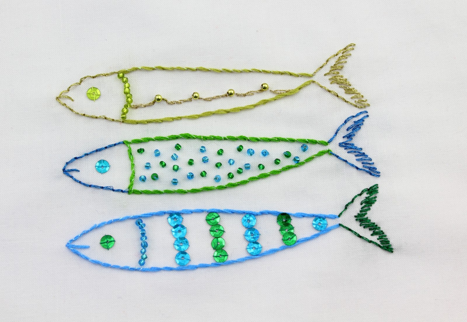 big B: Sparkly Fish Embroidery