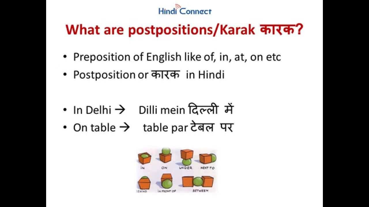 Preposition and postposition
