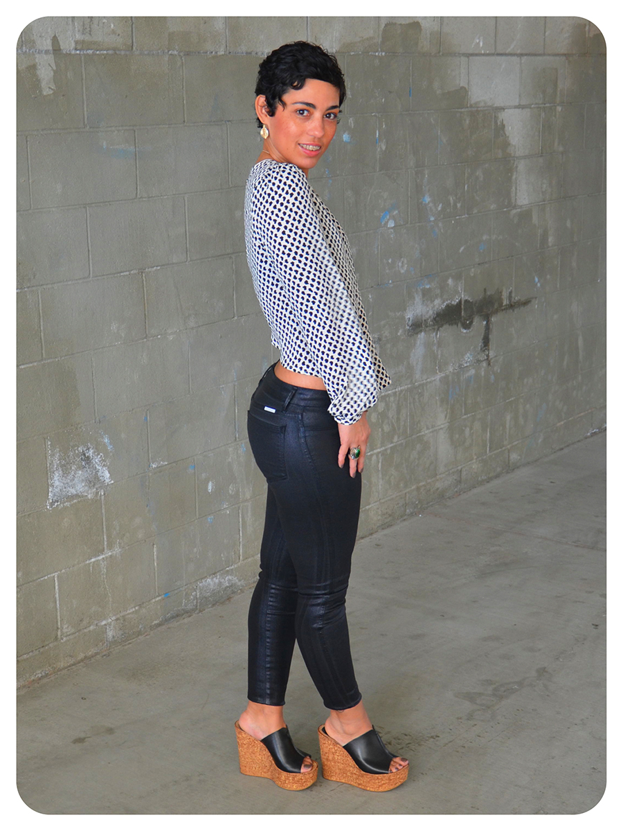 Open Back + Wax Coated Jeans |Fashion, Lifestyle, and DIY