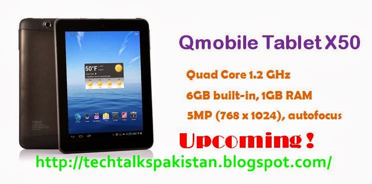 Tech Talks Pakistan: Qmobile Tablet X50 specification Price in Pakistan