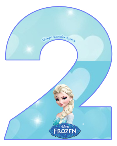 Frozen Elsa Alphabet with Hearts. Abecedario de Elsa de Frozen con ...