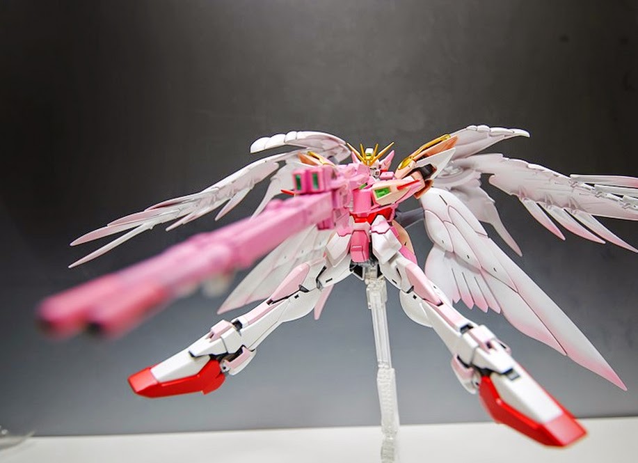 GUNDAM GUY: MG 1/100 XXXG-00W0 Wing Zero Custom Ver. Pink - Painted Build