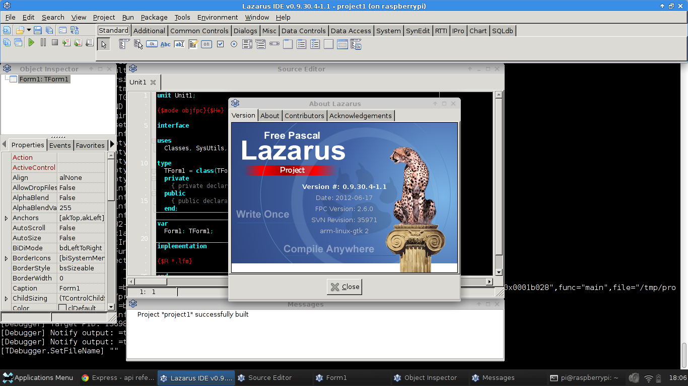 Mariuz's Blog: Lazarus FreePascal IDE on Raspberry PI