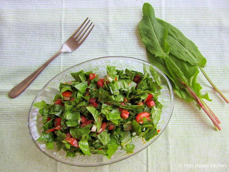 Mijn mixed kitchen: Kuzu kulağı salatası (Turkse salade met zuring)