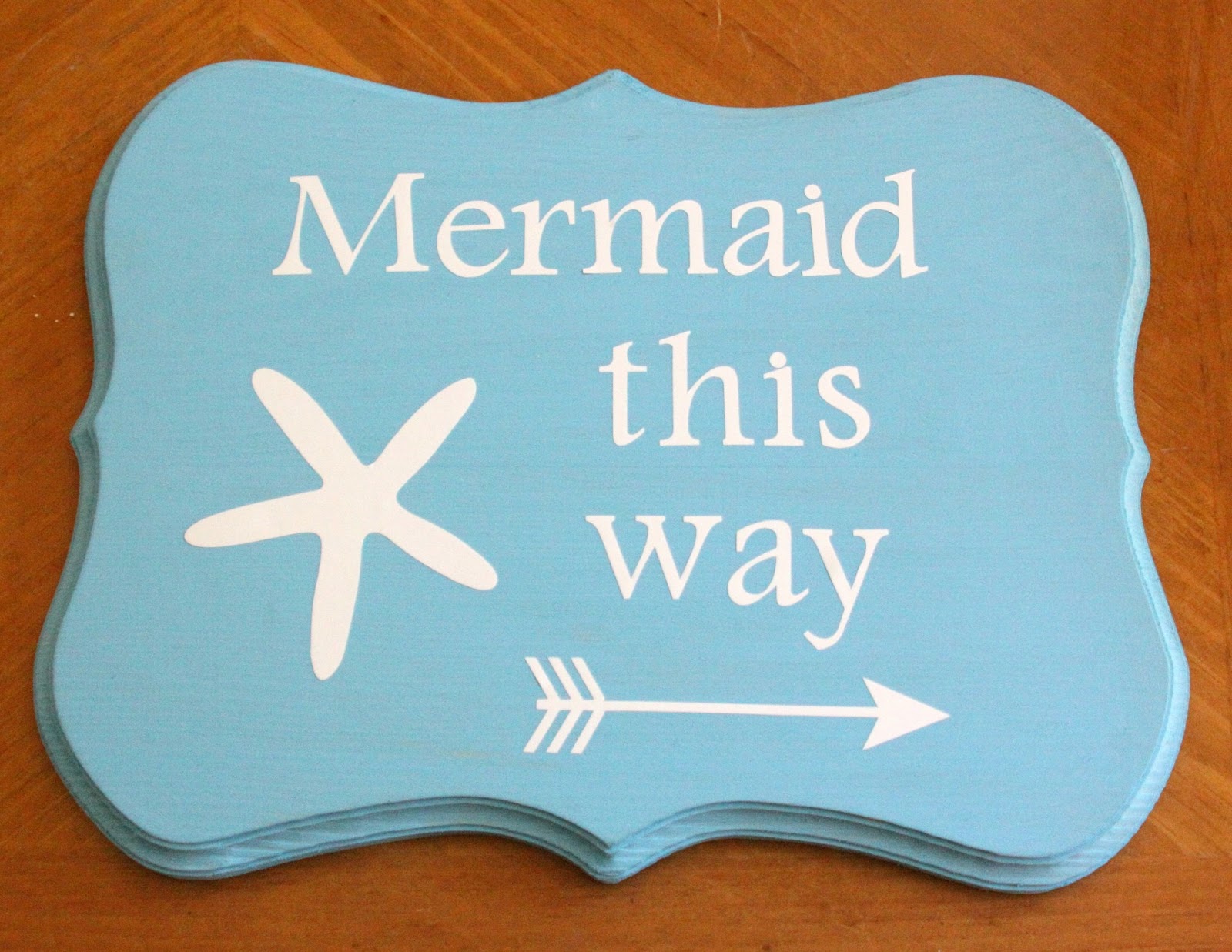 Our Pinteresting Family: Pottery Barn Kids Knock Off Mermaid Sign