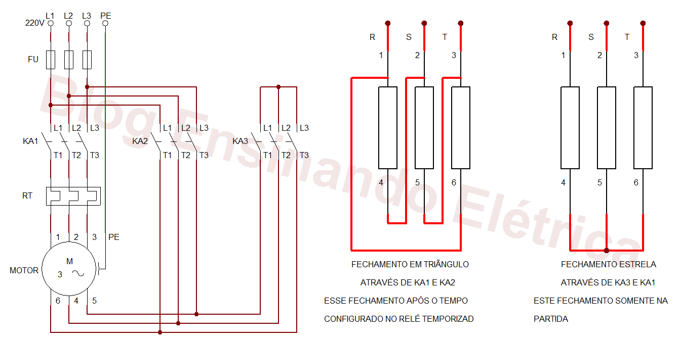 Fechamento De Motor Estrela Triângulo 220v - RETOEDU