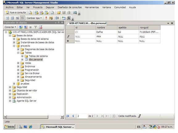 Bases de Datos de la Universidad de El Salvador: REPLICACION SQL SERVER