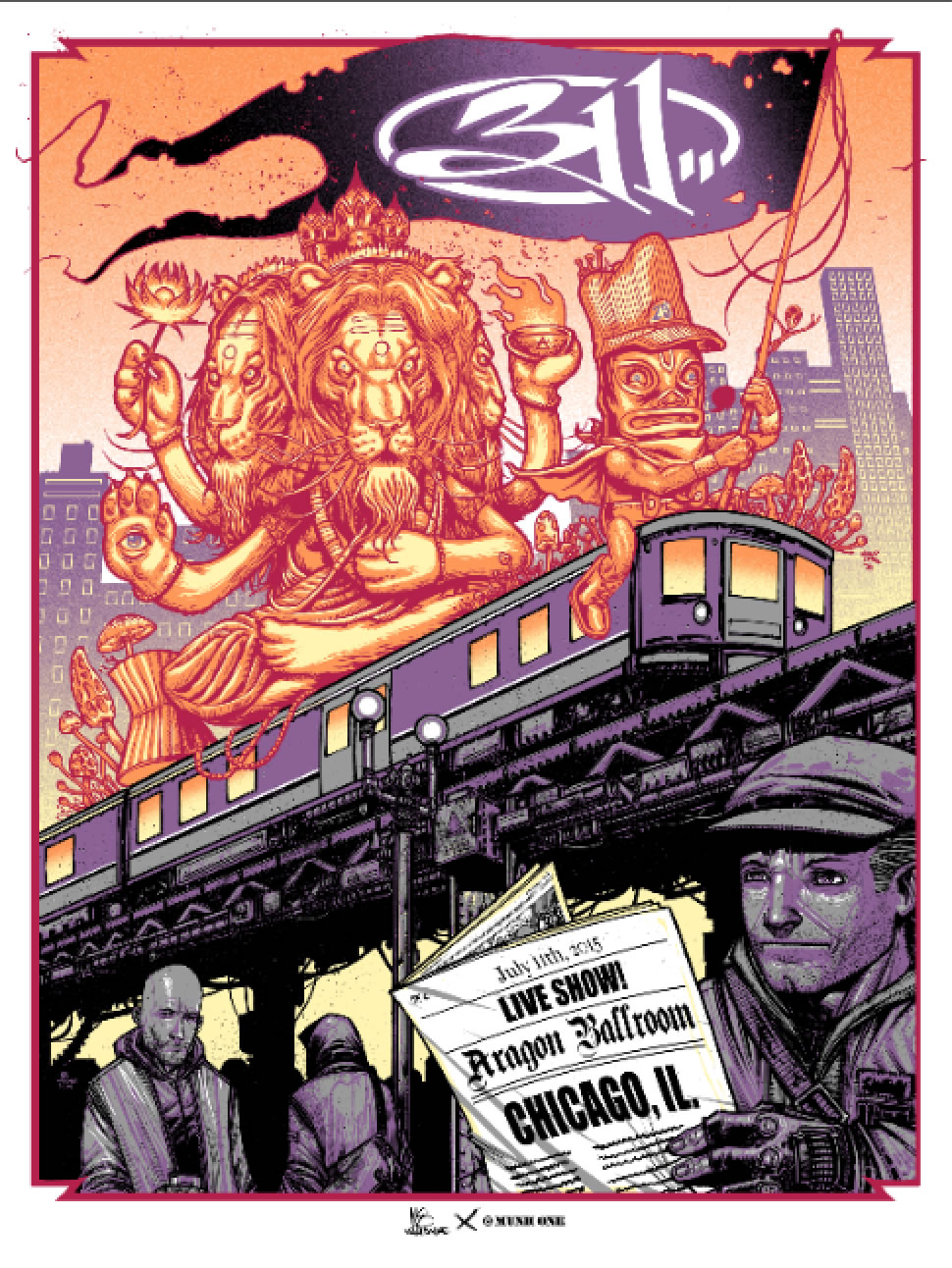 INSIDE THE ROCK POSTER FRAME BLOG: Munk One & Nate Van Dyke 311 Chicago ...