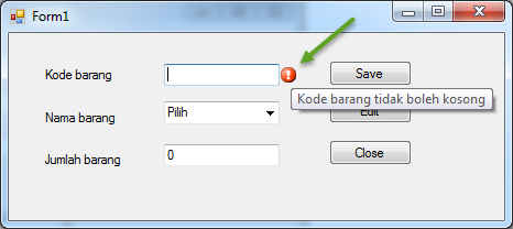 Validasi Textbox Dengan ErrorProvider VB.Net | Tips Seputar Sistem Informasi
