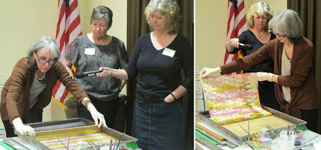 Dallas Area Fiber Artists: Catherine Levine shares marbling history and ...