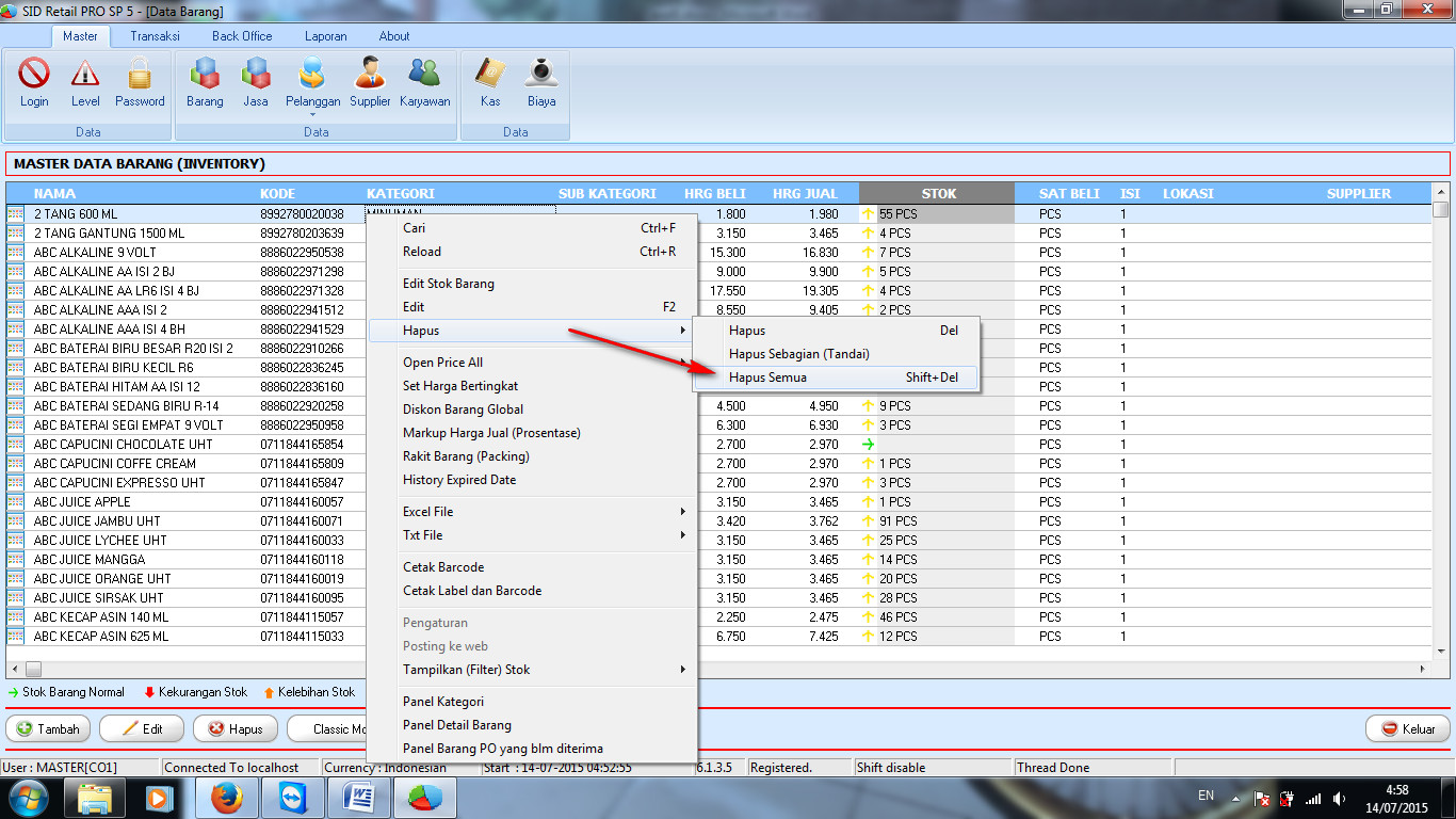 Program Toko: Cara Exsport Dan Import Data Barang Dari Excel Ke Sid ...