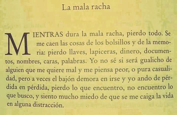 Lo que (se) me ocurre: La mala racha