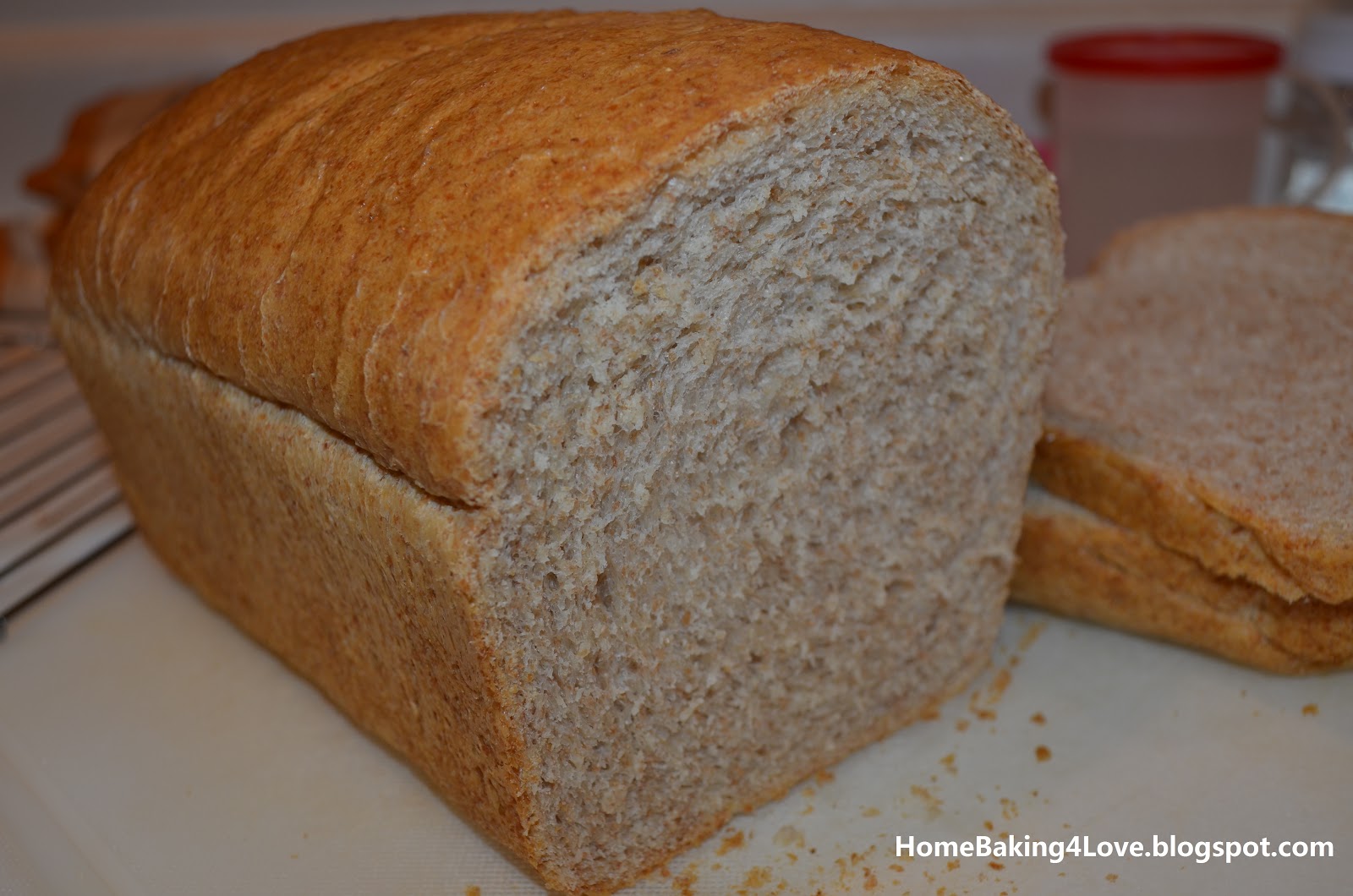 Home Baking 4 LoVe: Easy Whole Wheat Bread (麦片面包）