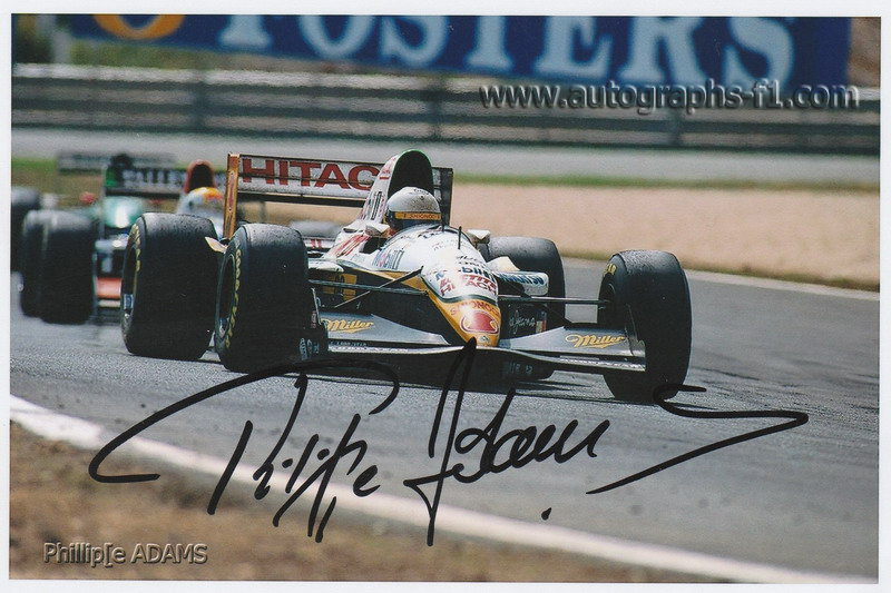 Autographs-F1: Philippe ADAMS