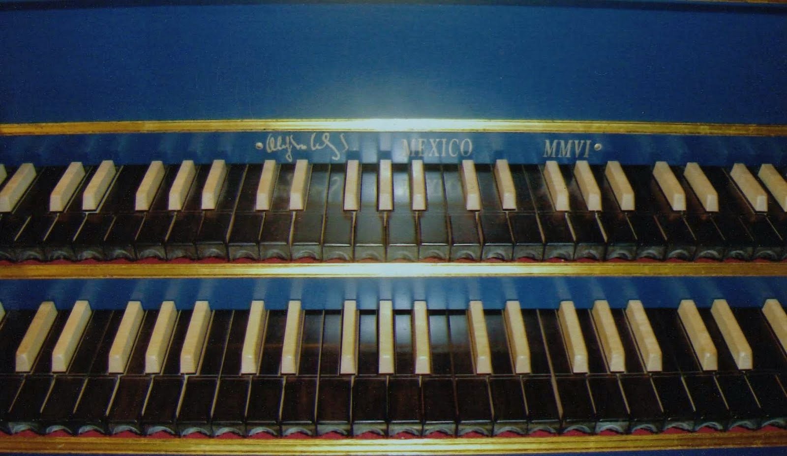 Alejandro Vélez: Teclados de Clavecines. (Madera ébano con maple ...