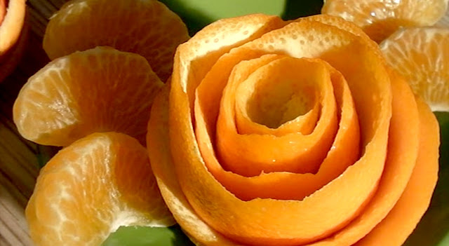 Декор из апельсиновых корок и цитрусовых.