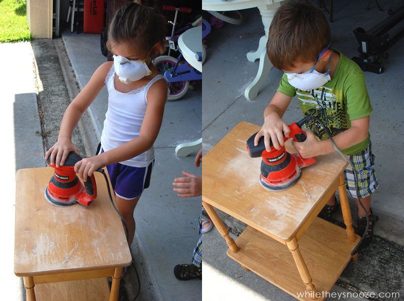 While They Snooze: Tween Girl Side Table