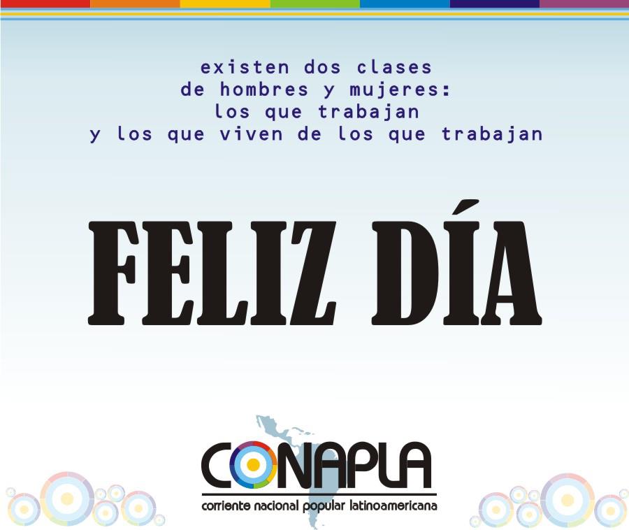 CONAPLA: 1° de Mayo día del Trabajador