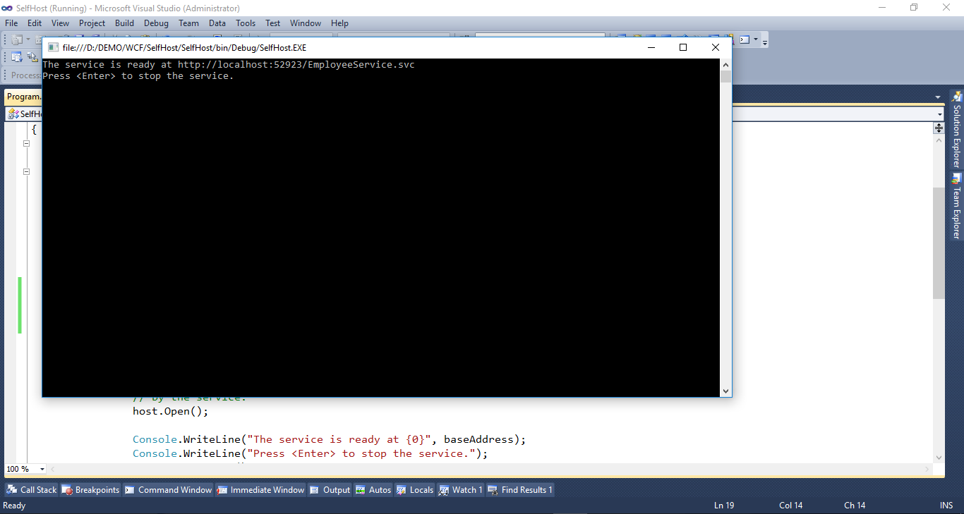 Dot Net Example Creating A Self Hosted Wcf Service