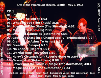 T.U.B.E.: Lou Reed - 1992-05-03 - Seattle, WA (AUD/FAC)