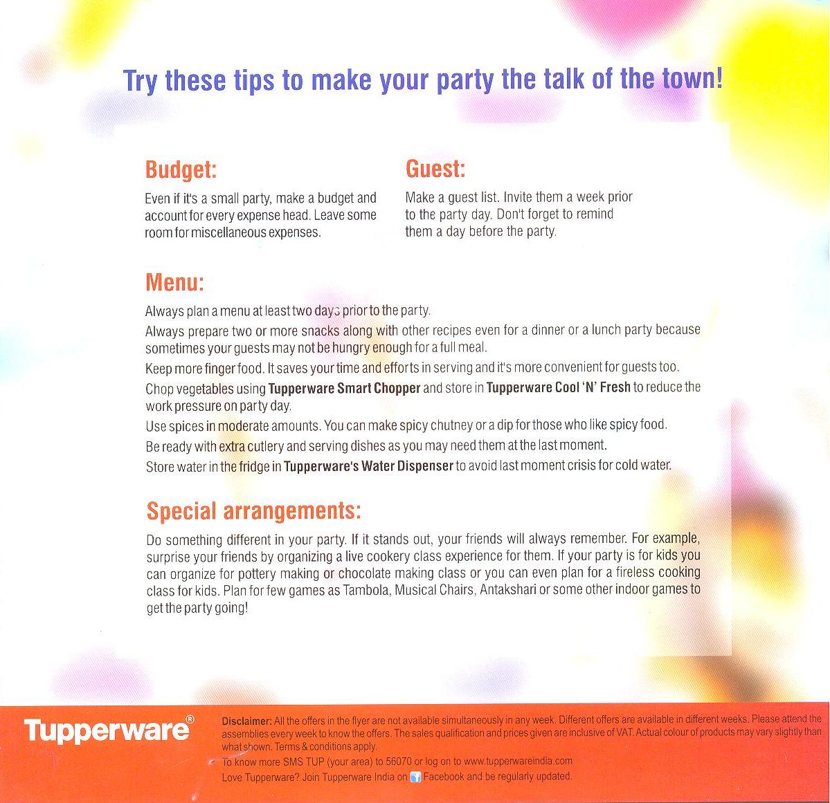 Tupperware Hyderabad / Vizag: Tupperware Flyer June 2012