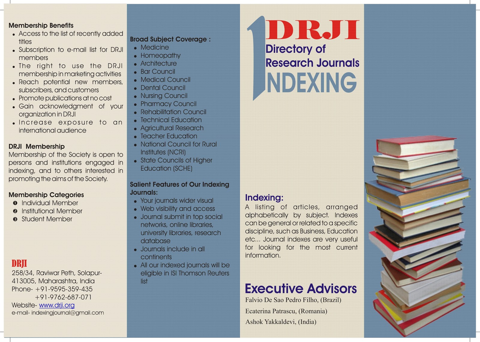 Directory Of Research Journal: DRJI Home