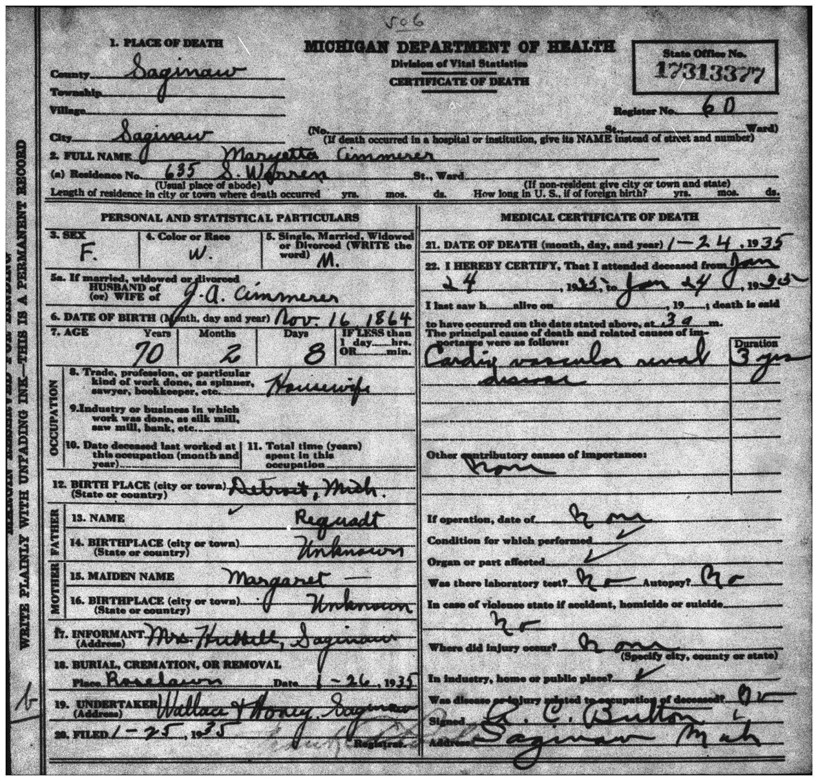 Myerhoffs in Deutschland und Michigan...: Caroline and Maryetta