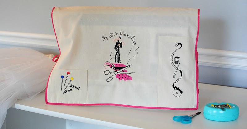 Trash To Couture: DIY Embroidered Sewing Machine Cover