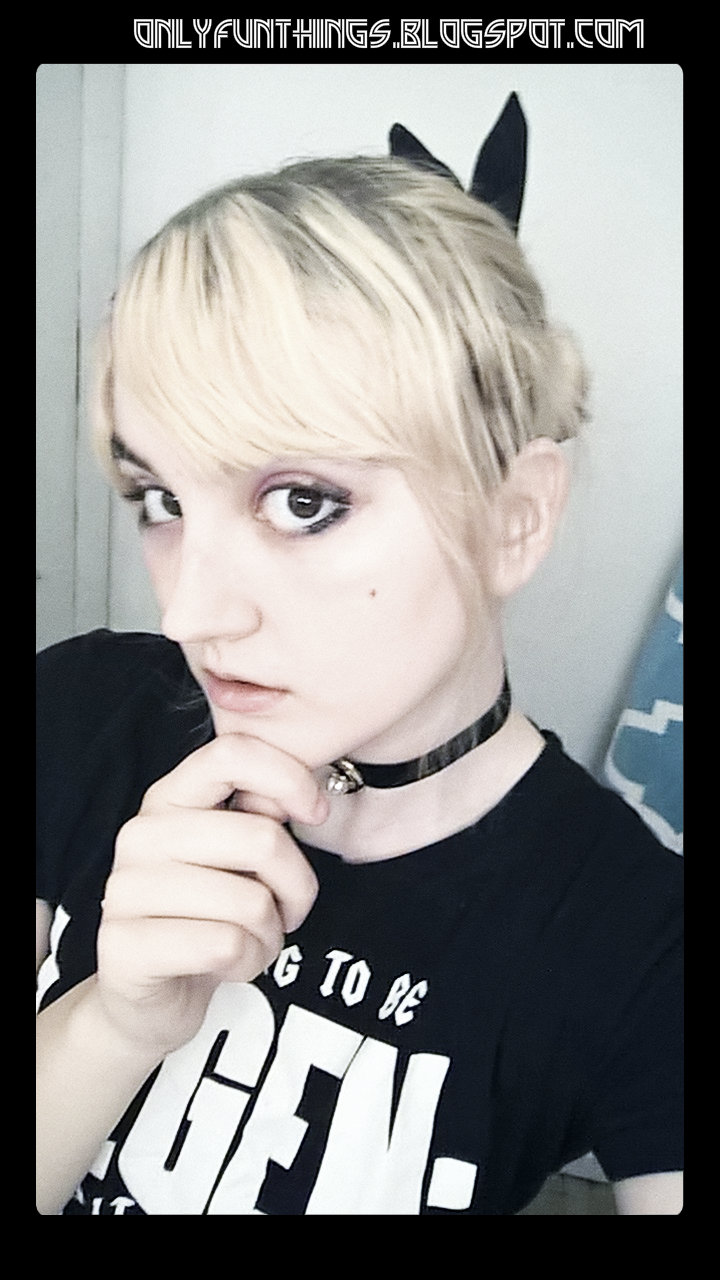 Bunny Bun Tutorial and Casual Goth OOTD