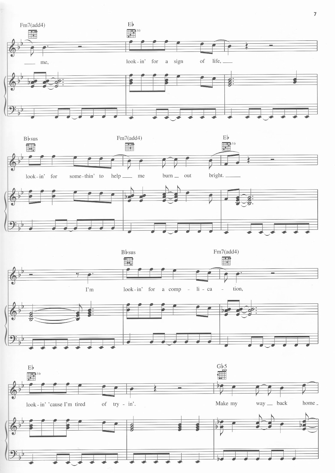 Learn to fly - Foo Fighters - Partitura para piano - Partituras de ...