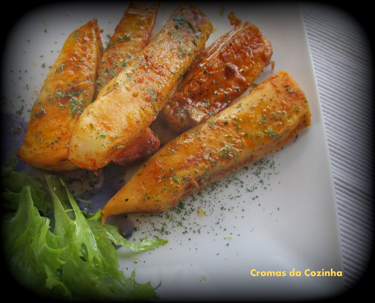 cromas da cozinha: Tiras de Pota no forno