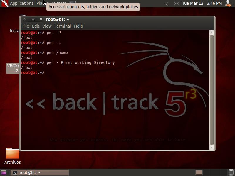 Comandos Básicos Backtrack