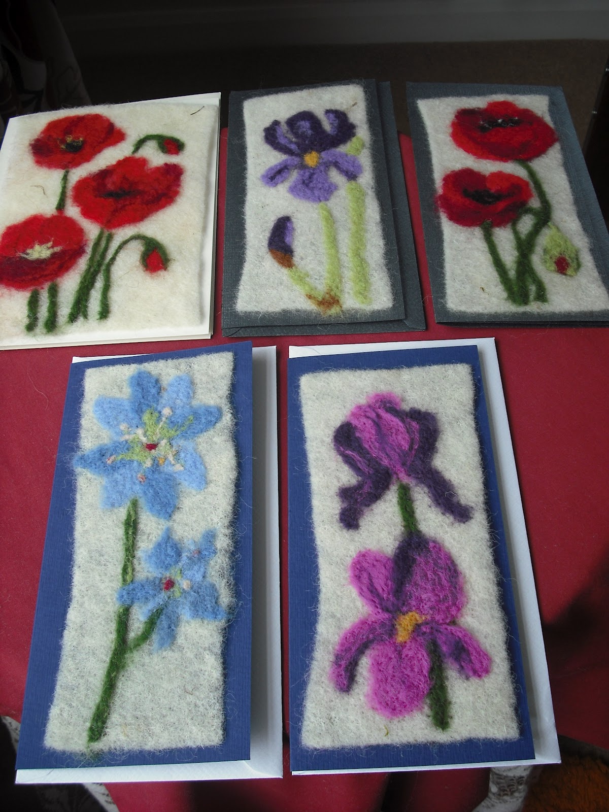 Wool - n - Art: MORE Needle-felted Cards
