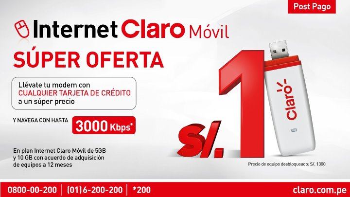 CLARO QUE TIENES MAS: Internet Claro Móvil