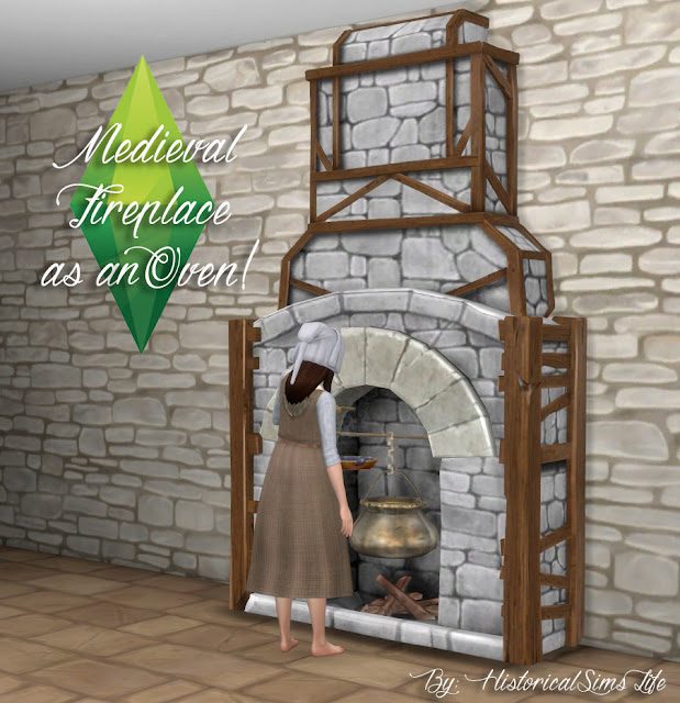 TSM to TS4: Fireplace as an Oven | History Lover's Sims Blog
