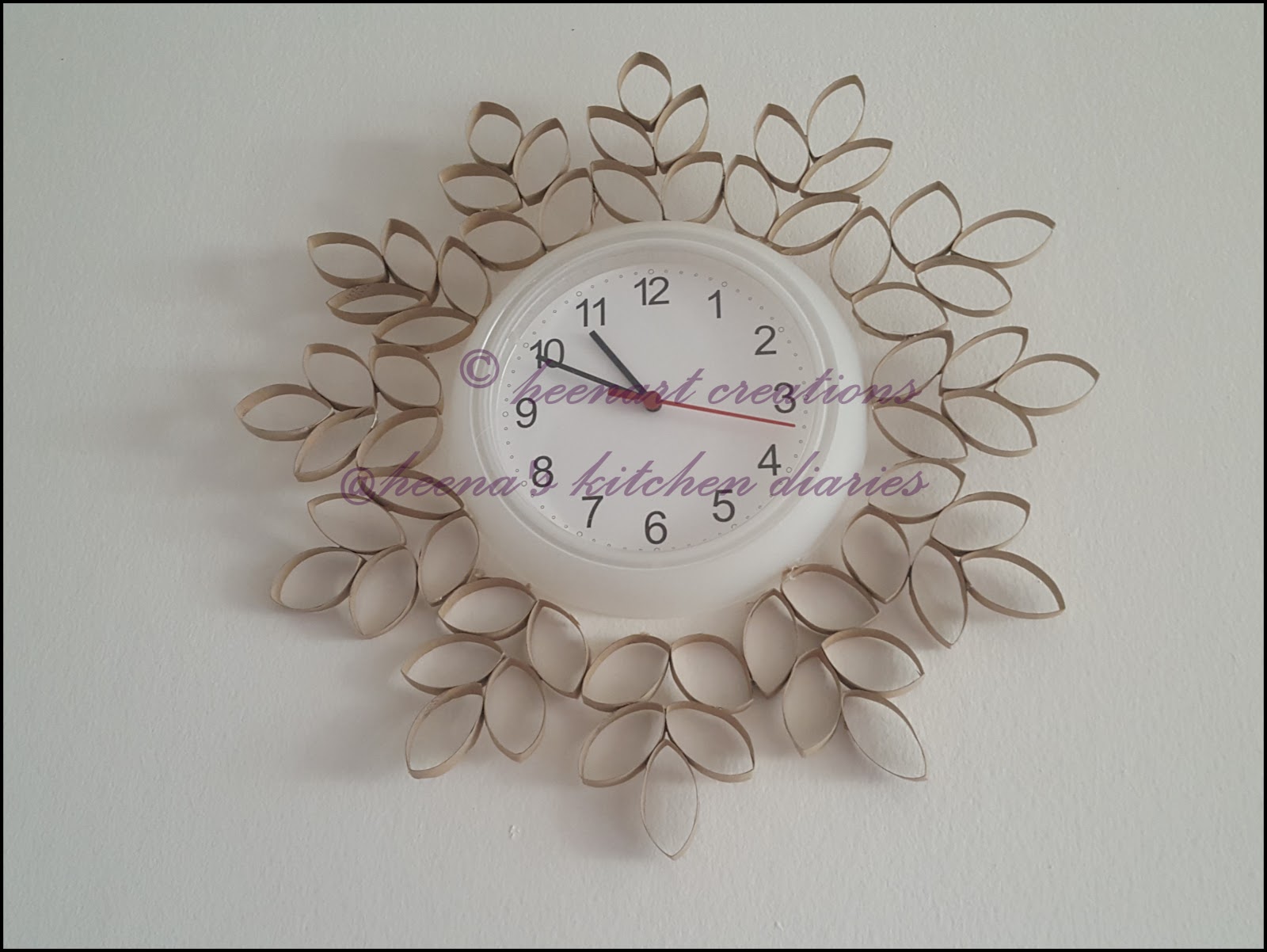 Heena's Kitchen Diaries: Upcycle Wall Clock
