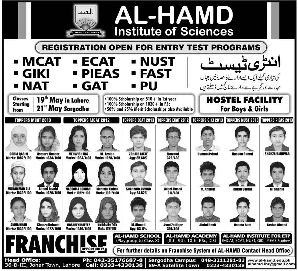 Educational Blog : Al Hamd Institute Lahore