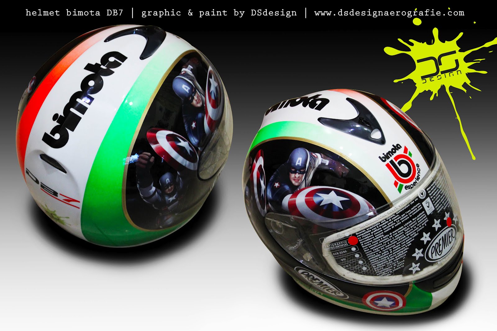 Racing Helmets Garage: Premier Monza "Bimota DB7" by DS Design Aerografie