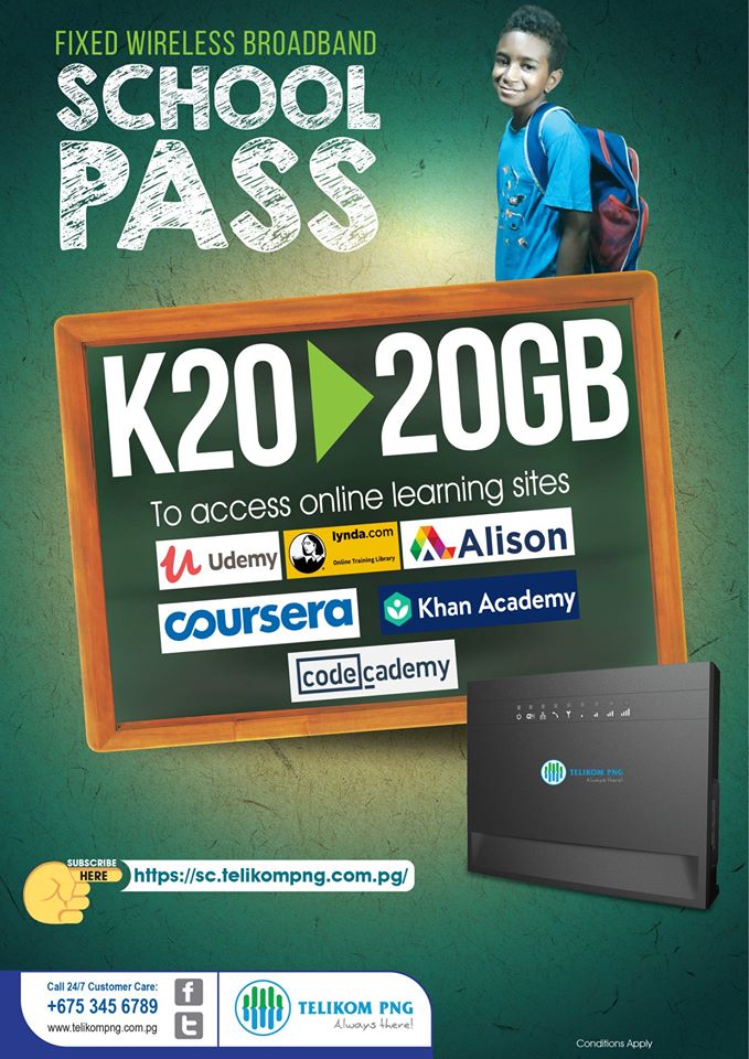 Telikom PNG announces School Pass Internet data plan - Tech Pacific