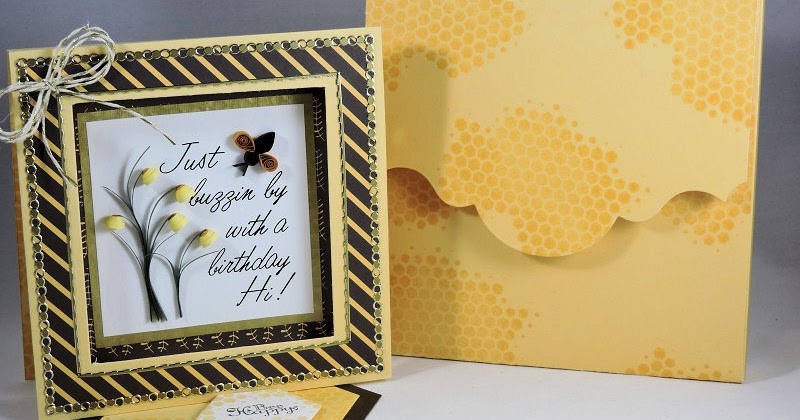 Serendipity: Buzzy Bee Quilled Birthday Card
