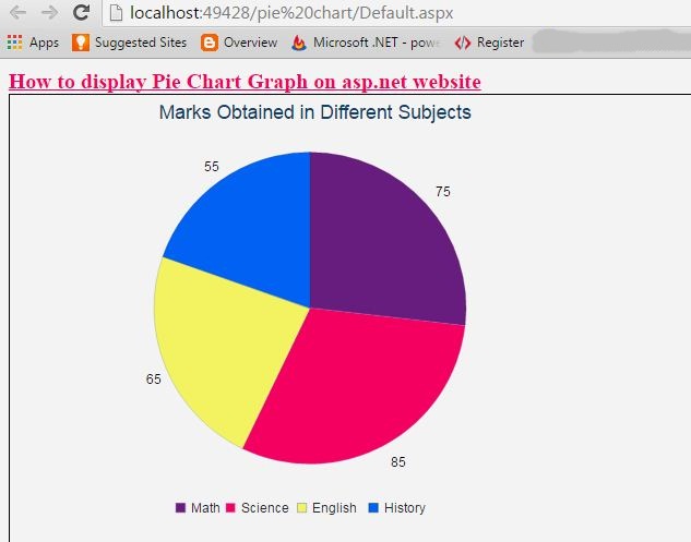 How to display static Pie chart Graph on asp.net website | MY.NET Tutorials
