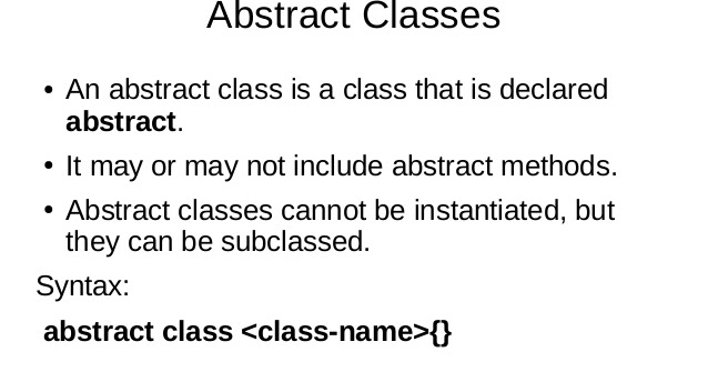Can Abstract Class Have Constructor In Java Interview ion Java67
