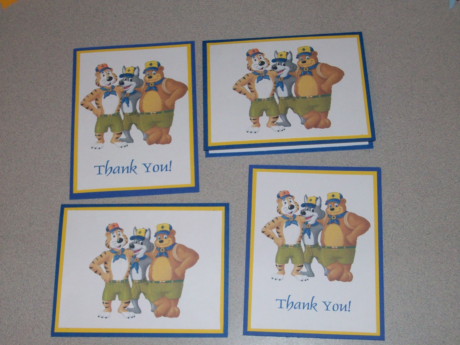 Purple Pizzazz: Cub Scout Thank you cards