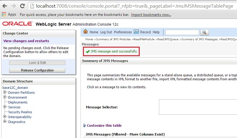OSB-12C : Creation of JMS read/write queue