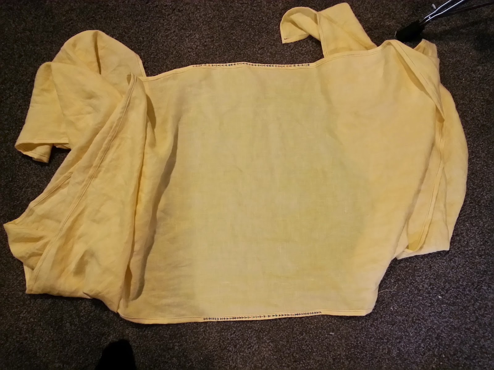 Sew Just For Fun: DIY Linen Summer Wrap Tutorial "Yellow Rainbow Wrap"