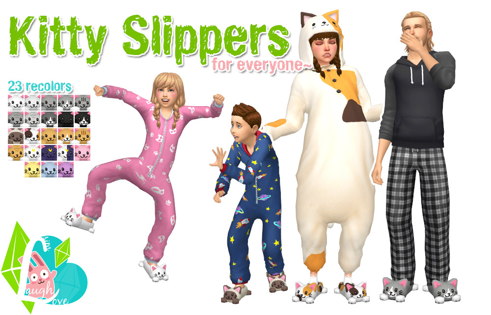 Sims 4 CC's - The Best: Kitty Slippers by SimLaughLove