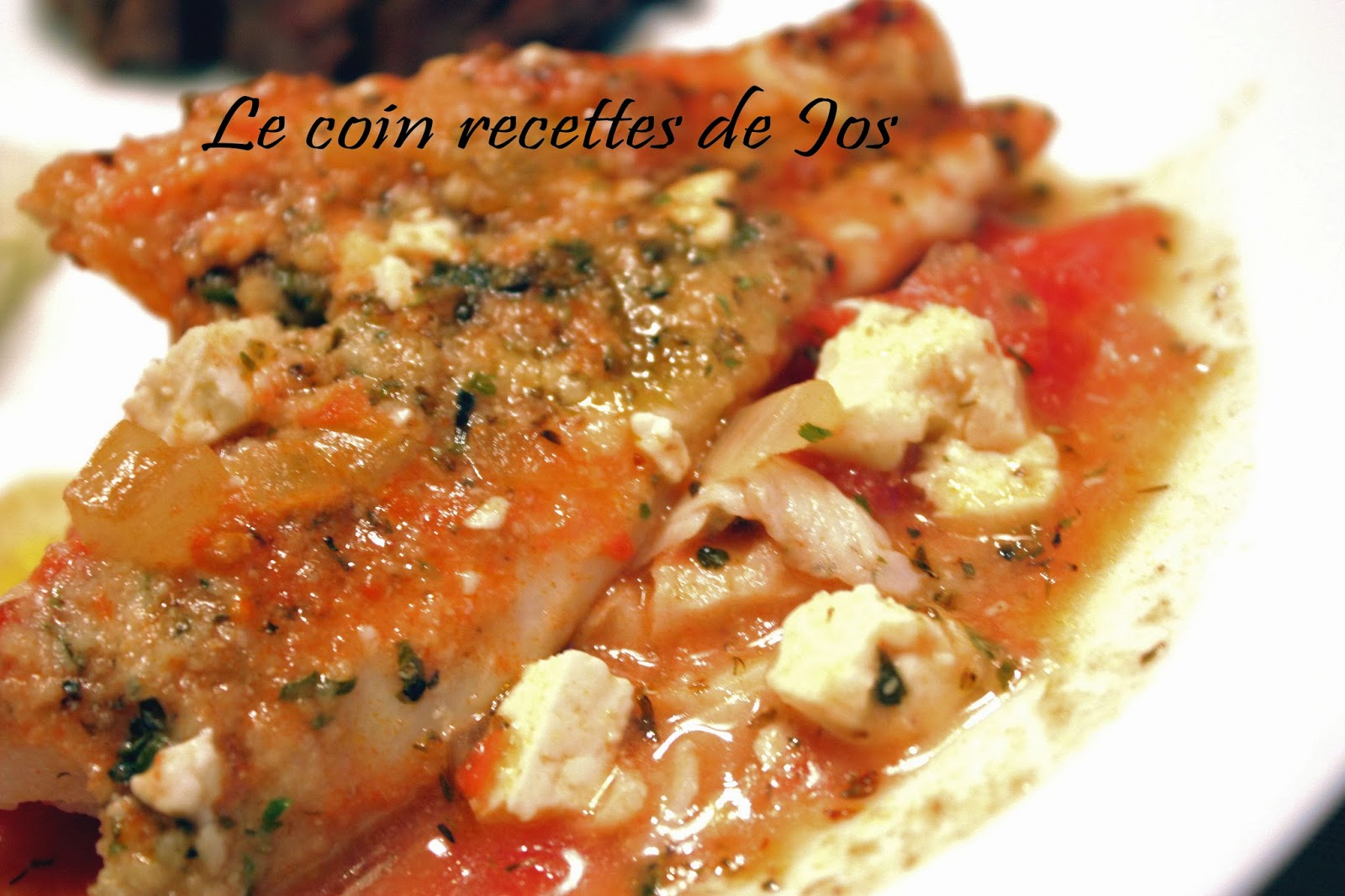 Le coin recettes de Jos: DORÉ EN SAUCE TOMATE ET FÊTA
