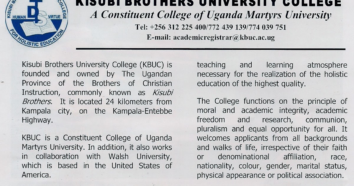 Online Career Guidance Centre : Kisubi Brothers University College