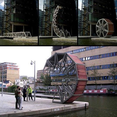 Rolling Bridge: The Bridge that Curls Up on Itself ~ Did you know that
