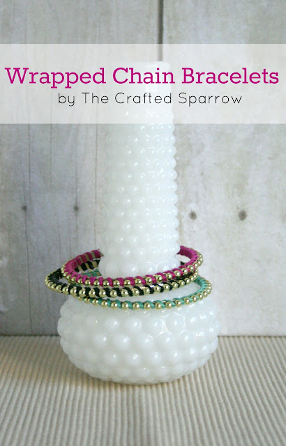 Wrapped Chain Bracelets - The Crafted Sparrow